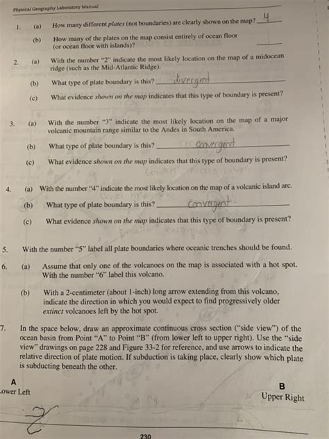 Solved Physical Geography Laboratory Manual 1 A B How