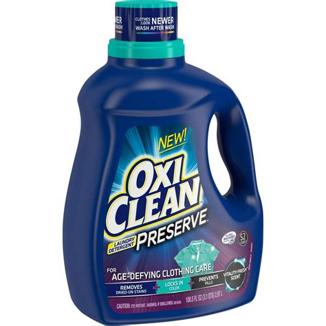 Oxiclean Preserve Vitality Fresh Scent Liquid Laundry Detergent 100 5