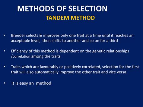 methods of selection pptx genetics science