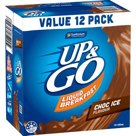 Sanitarium Upandgo Liquid Breakfast Choc Ice 12 Pack Woolworths
