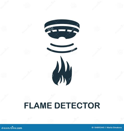 Flame Detector Icon Simple Element From Sensors Icons Collection Stock Illustration