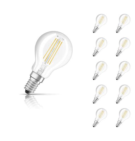 Ledvance Golfball Led Light Bulb E14 4 8w 40w Eqv Warm White 10 Pack