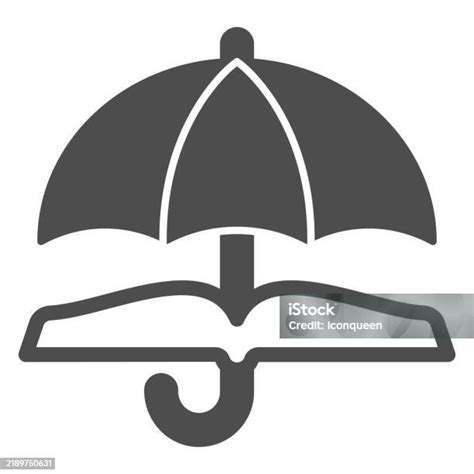 책 솔리드 아이콘 법학 개념과 우산 벡터 그래픽 흰색 배경에 열린 책과 파라솔 기호 모바일 또는 웹 디자인용 글리프 스타일 아이콘 0명에 대한 스톡 벡터 아트 및 기타