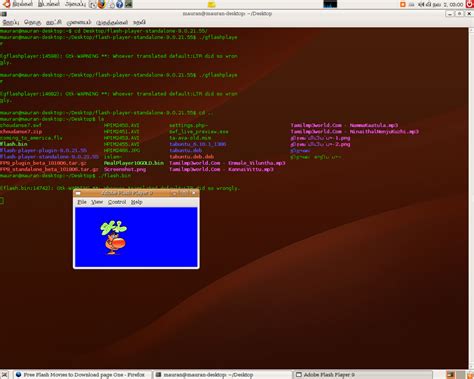 Gnulinux குறிப்பேடு சரியில்லை ஆனாலும் வழியில்லை Flash Player 9 For