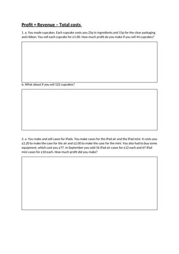 Igcse Business Edexcel Theme 3 3 3 Cost And Break Even Analysis Lesson 1 Fixed Variable And