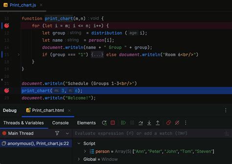 Step Through The Program WebStorm Documentation