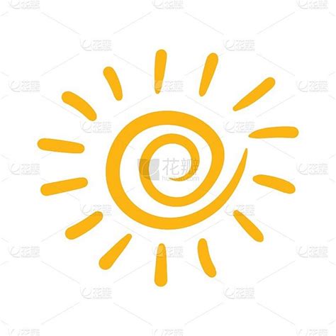 手绘太阳矢量图标。太阳素描涂鸦插图。handdrawn阳光的概念。