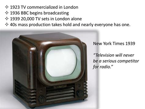 Ppt Evolution Of Television From Broadcast Beginnings To Modern