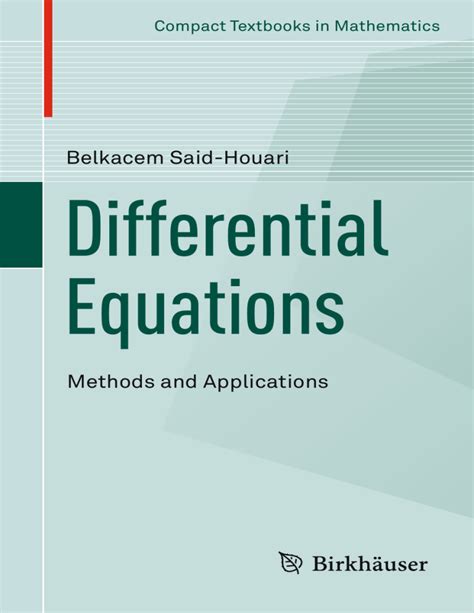 Differential Equations Methods And Applications