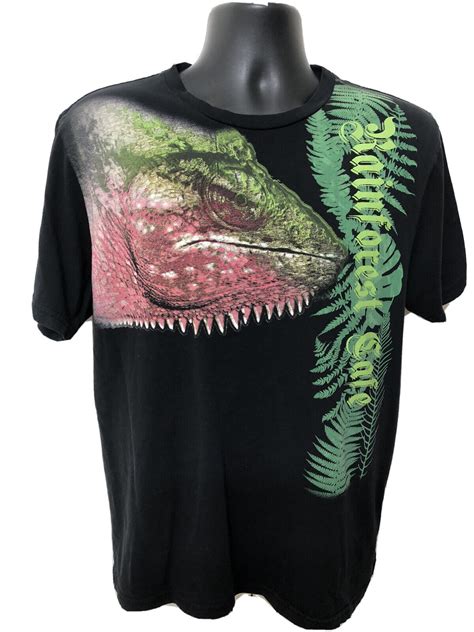 Vintage Rainforest Cafe Iguana Graphic Short Sleeved Gem