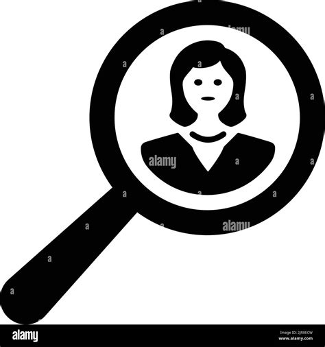 Female Search Icon Perfect Use For Designing And Developing Websites Printed Files And