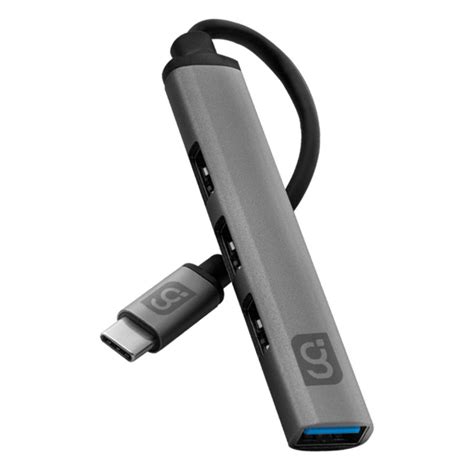 Mitzu HUB USB De Puertos Entrada Tipo C Plata