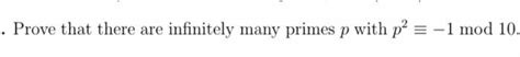 Solved Prove That There Are Infinitely Many Primes P With Chegg