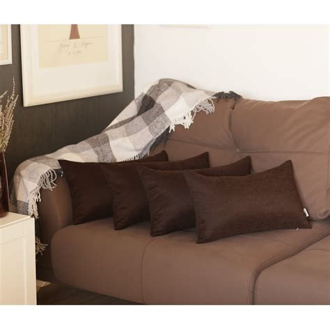 Apolena Solid Color Decorative Lumbar Throw Pillow Covers Set Of 4