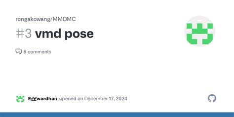 Vmd Pose Issue 3 Rongakowang MMDMC GitHub