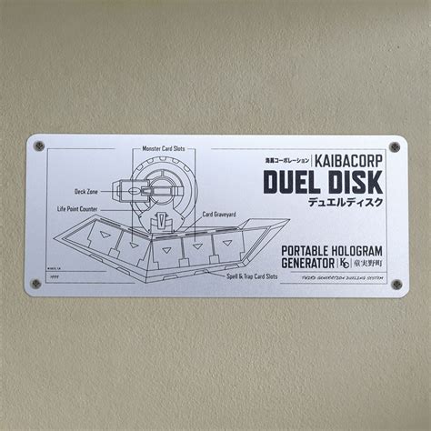 Yu Gi Oh Duel Disk Schematic Fémtábla Fanbase Webshop