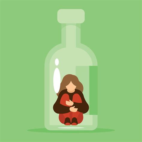 Girl Addicted To Alcohol 22974964 Vector Art At Vecteezy