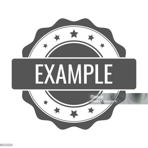 Exemple De Tampon Sceau Badge Vectoriel Modèle Dicône Illustration
