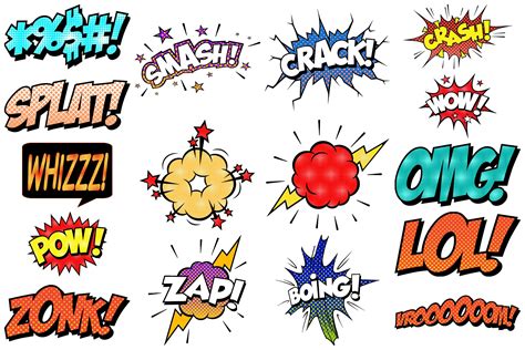 Superhero Comic Speech Bubbles AI EPS PNG 159411 Illustrations
