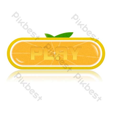 레몬 크리에이티브 Ui 게임 시작 플레이 버튼 일러스트 Png Psd 무료 다운로드 Pikbest