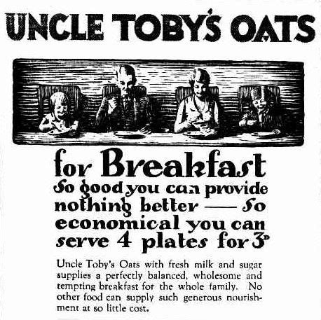 Uncle Toby S Oats Trademarked Australian Food History Timeline