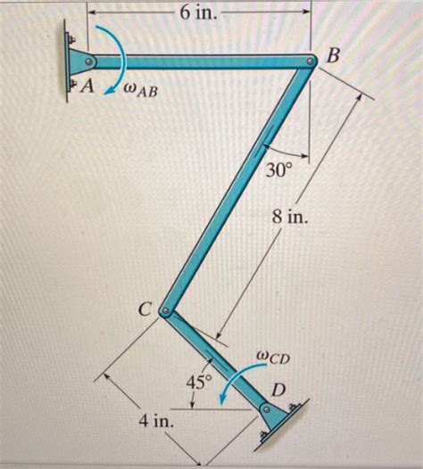 Solved If Link CD Is Rotating At WcD Rad S Determine Chegg