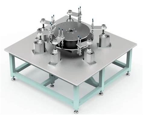 Hypoid Gear Mild Steel Rotary Indexing Table Stepper Drive Automation