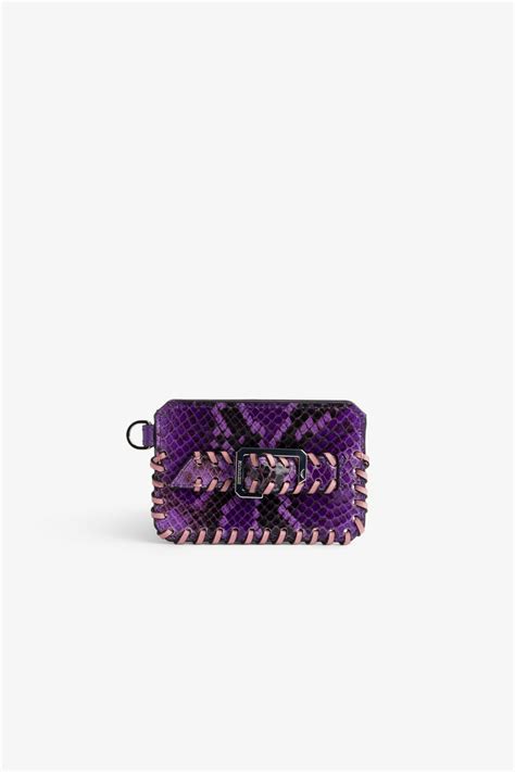 Le Cecilia Pass Card Case Card Holder Purple Women Zadigandvoltaire