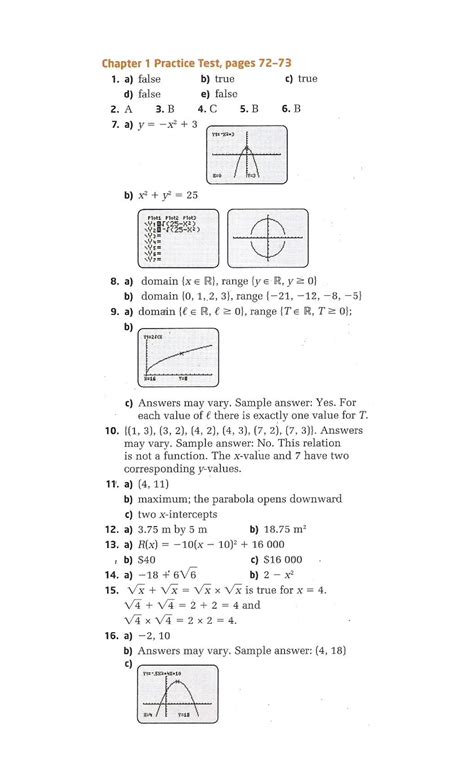 Quadratics Functions Studocu