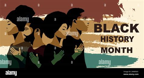 Black History Month Event Profile Silhouettes People African And