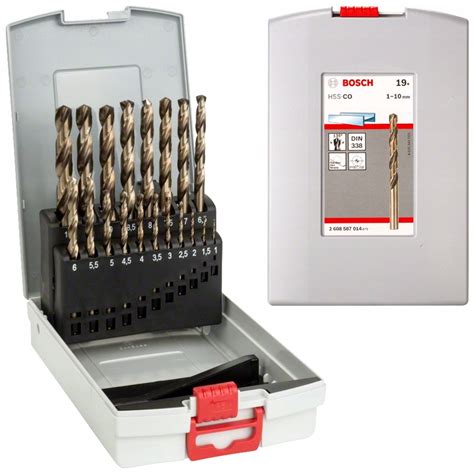 Wiertła kręte do metalu HSS Co zestaw 19szt Bosch 2608587014 2 608 587 014 Cena Opinie
