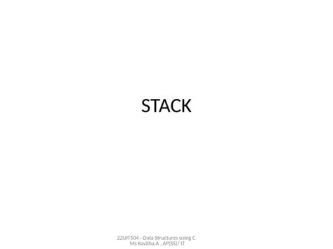 Stacks Implementation Of Stack Using Array And Linked List