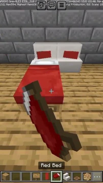 Minecraft Fancy Bed 🛏️ Minecraft Shortvideo Gaming Shorts