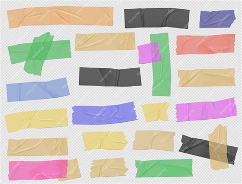 현실적인 테이프 수집 무료 벡터