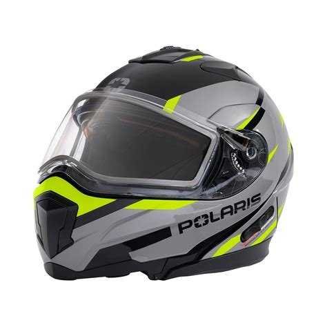 Modular 2 0 Helmet Black Gray Lime Polaris Snowmobiles