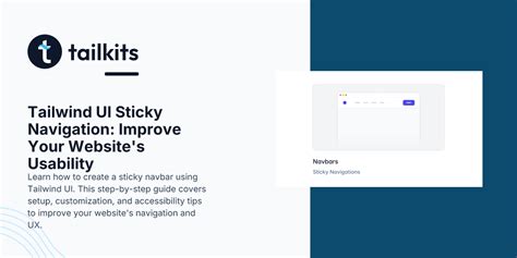Tailwind Ui Sticky Navigation Improve Your Website S Usability Tailkits