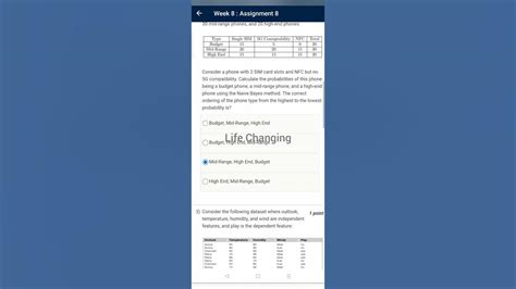 nptel introduction to machine learning iit madras week 8 assignment