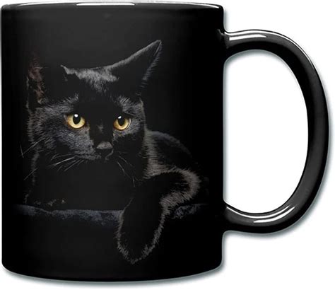 Black Cat Coffee Mug By Black Cat Mugs On Etsy Jarra Tazón Para