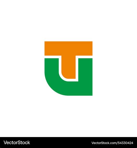 Letters Tv Colorful Linked Simple Geometric Logo Vector Image