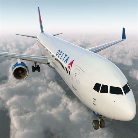 Boeing 767 300er Delta Air Lines Modelo 3d 129 3ds C4d Fbx Ma