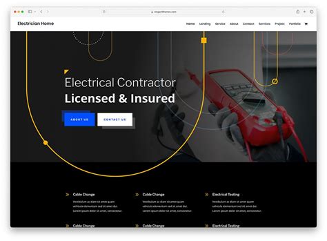 Free Electrician Website Template Free Printables Hub