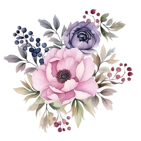 수채화 꽃 클립 아트 요소 수채화 보헤미안 나뭇잎 Png 일러스트 및 이미지 에 대한 무료 다운로드 Pngtree