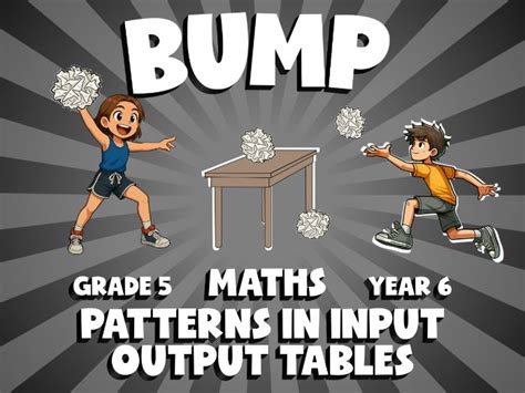 Patterns In Input Output Tables Bump Maths Game No Prep Year 6 Review