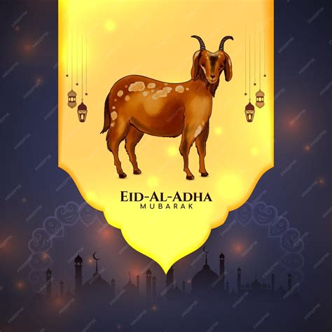 Free Vector Eid Al Adha Mubarak Islamic Religious Festival Background