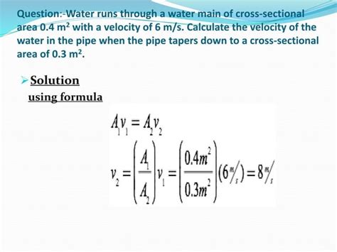 Equation Of Continuity Pptx Physics Science