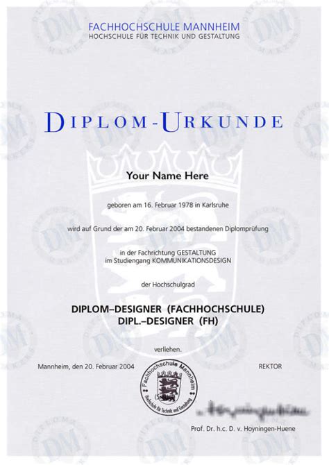 Fake Diploma Samples From Germany Diploma Makers