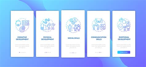 Prasekolah Pendidikan Orientasi Layar Halaman Aplikasi Seluler Dengan