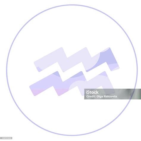 물병자리 조디악 표지판 공기 요소 스타일의 둥근 프레임에 있는 별자리 기호의 선형 아이콘 기하 도형에 대한 스톡 벡터 아트 및 기타 이미지 기하 도형 낙서 드로잉