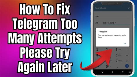 How To Fix Telegram Too Many Attempts Please Try Again Later Youtube