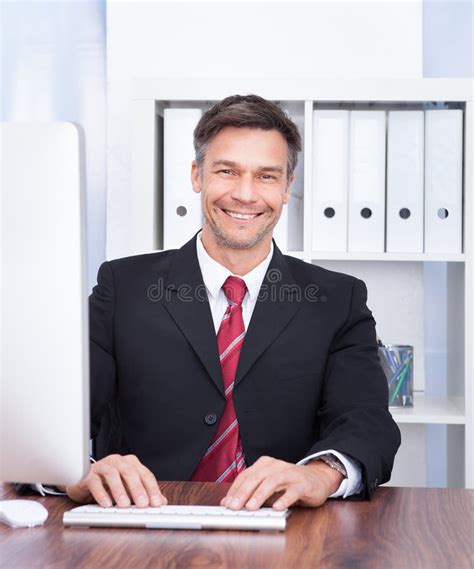 Businessman Using Computer Stock Image Image Of Keyboard 44411181